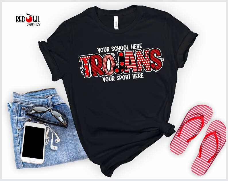 Personalized Trojans T-shirt Customized Trojan T-shirt - Etsy