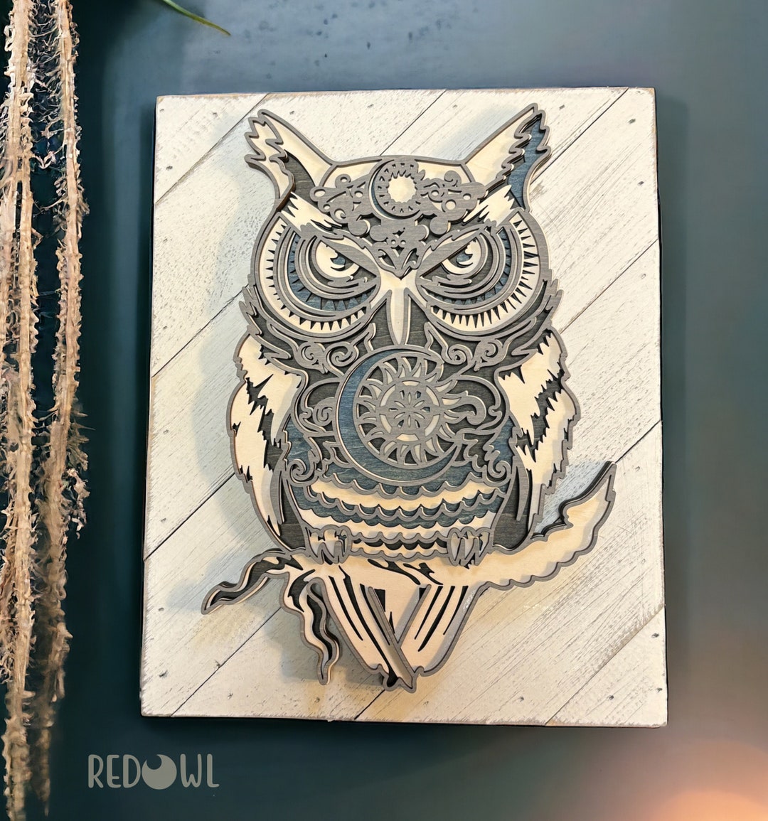 Owl Wall Hanging, Owl Art, Owl Wall Art, Craft Owl, Wooden Owl ...