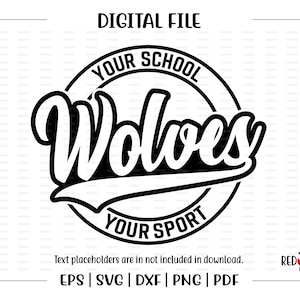 Wolves Svg, Wolves, Wolf, Mascot, School, Svg, Dxf, Eps, Png, Pdf ...