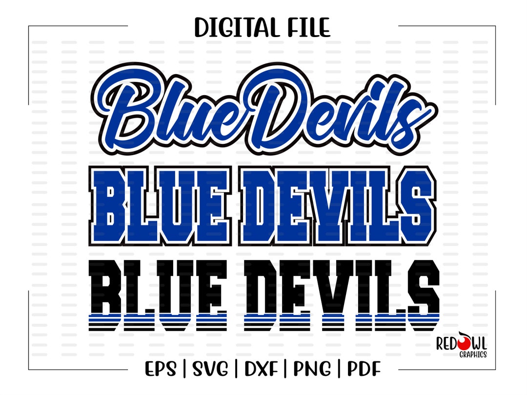 Blue Devil Svg, Devils Svg, Blue Devil, Blue Devils, Devil, Svg, Dxf ...