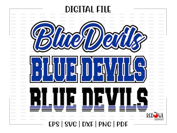 Blue Devil Svg Devils Svg Blue Devil Blue Devils Devil | Etsy