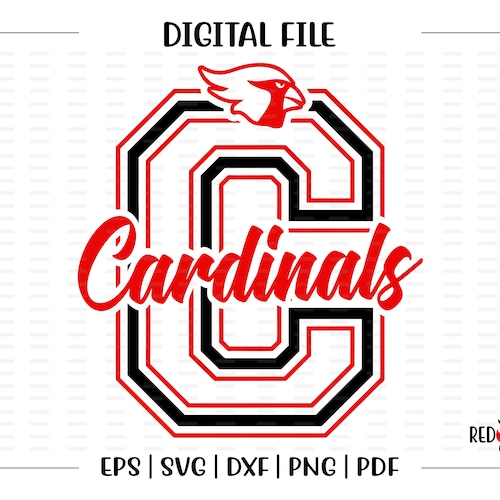 Cardinals Svg Cardinal Svg Cardinal Mascot Logo School - Etsy
