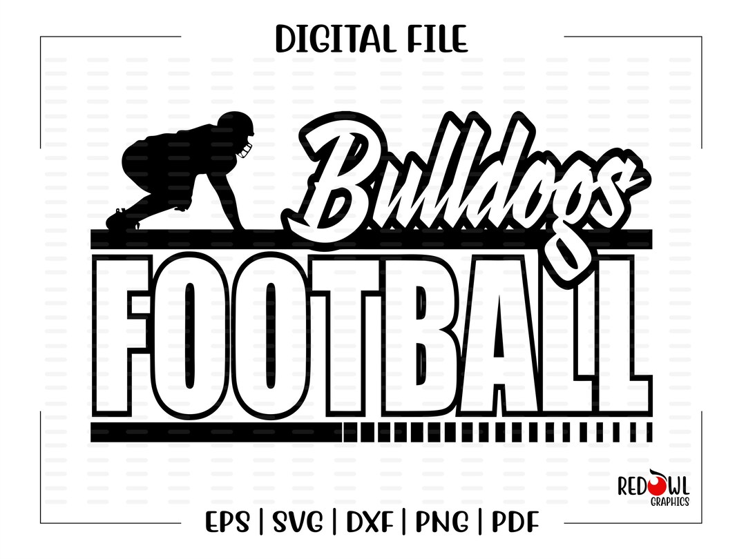 Football Svg, Bulldog Football Svg, Bulldog, Bulldogs, Football ...