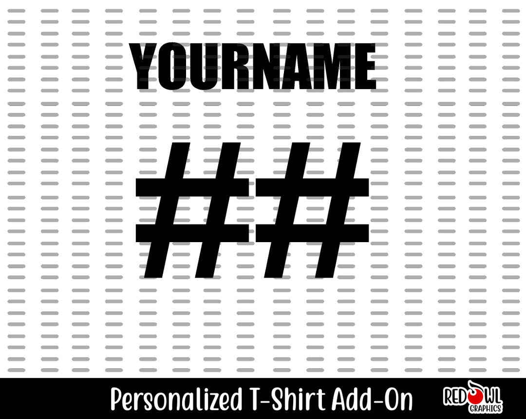 Personalized Shirt Back, Add Name and Number to Back of Shirt Purchase ...