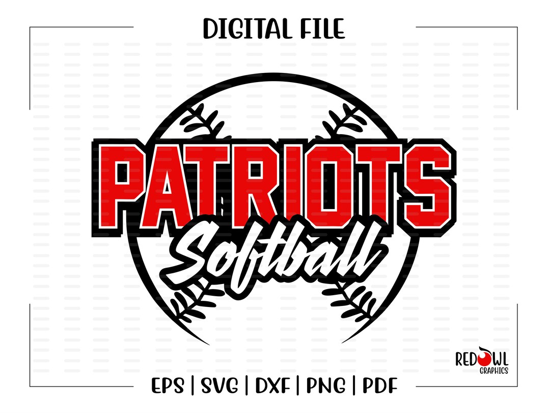 Patriot Softball Svg, Softball Svg, Patriot, Patriots, Softball, Design ...