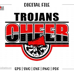 Cheerleader Svg, Trojan Cheerleader, Trojan, Trojans, Cheer ...