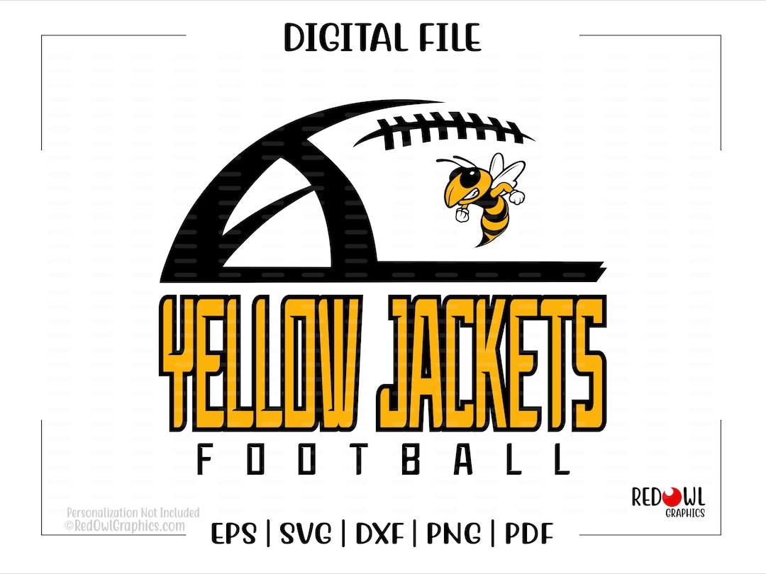 Yellow Jacket Football Svg, Yellowjacket, Football Svg, Yellow Jacket ...
