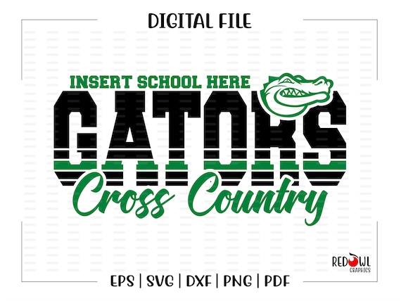 Cross Country Svg Gator Gators Cross Country XC CC Svg - Etsy