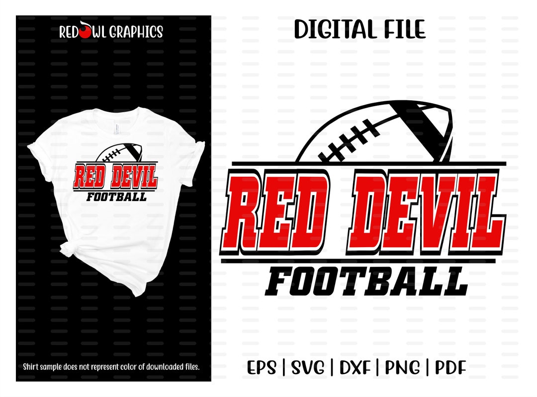 Red Devil Football Svg Football Svg Red Devil Red Devils - Etsy