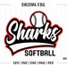 Softball Svg, Shark Softball Svg, Shark, Sharks, Softball, Svg, Dxf ...