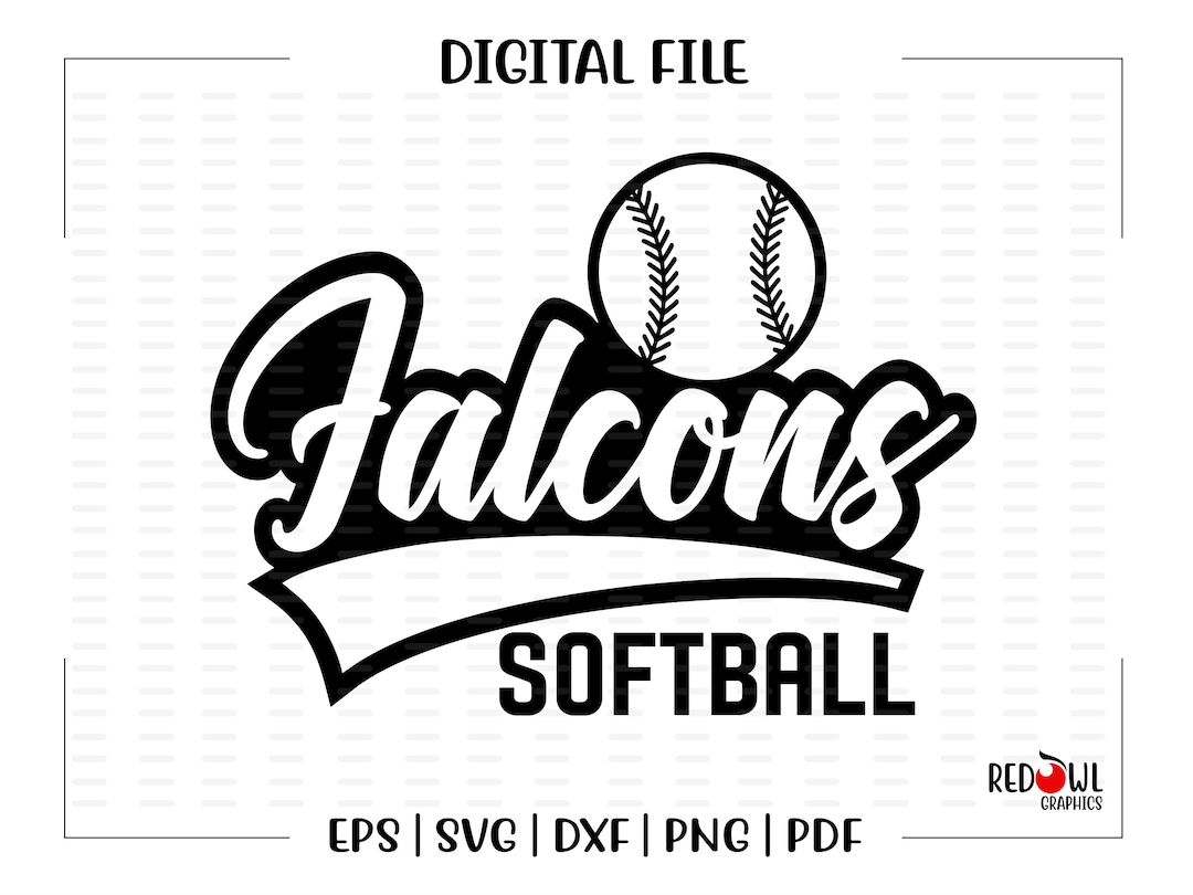 Softball Svg, Falcon Softball Svg, Falcon, Falcons, Softball, Svg, Dxf ...