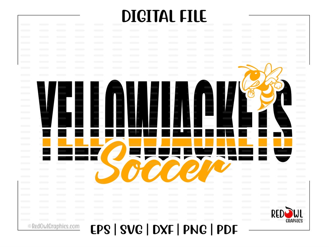Yellow Jacket Soccer Svg, Yellowjacket, Soccer Svg, Yellow Jacket ...