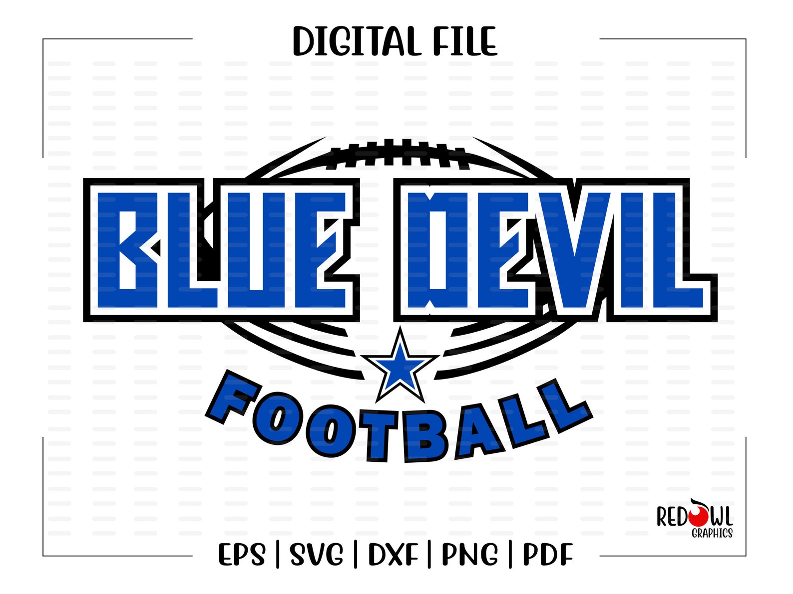 Football Svg Blue Devil Svg Blue Devil Football Devil Blue | Etsy