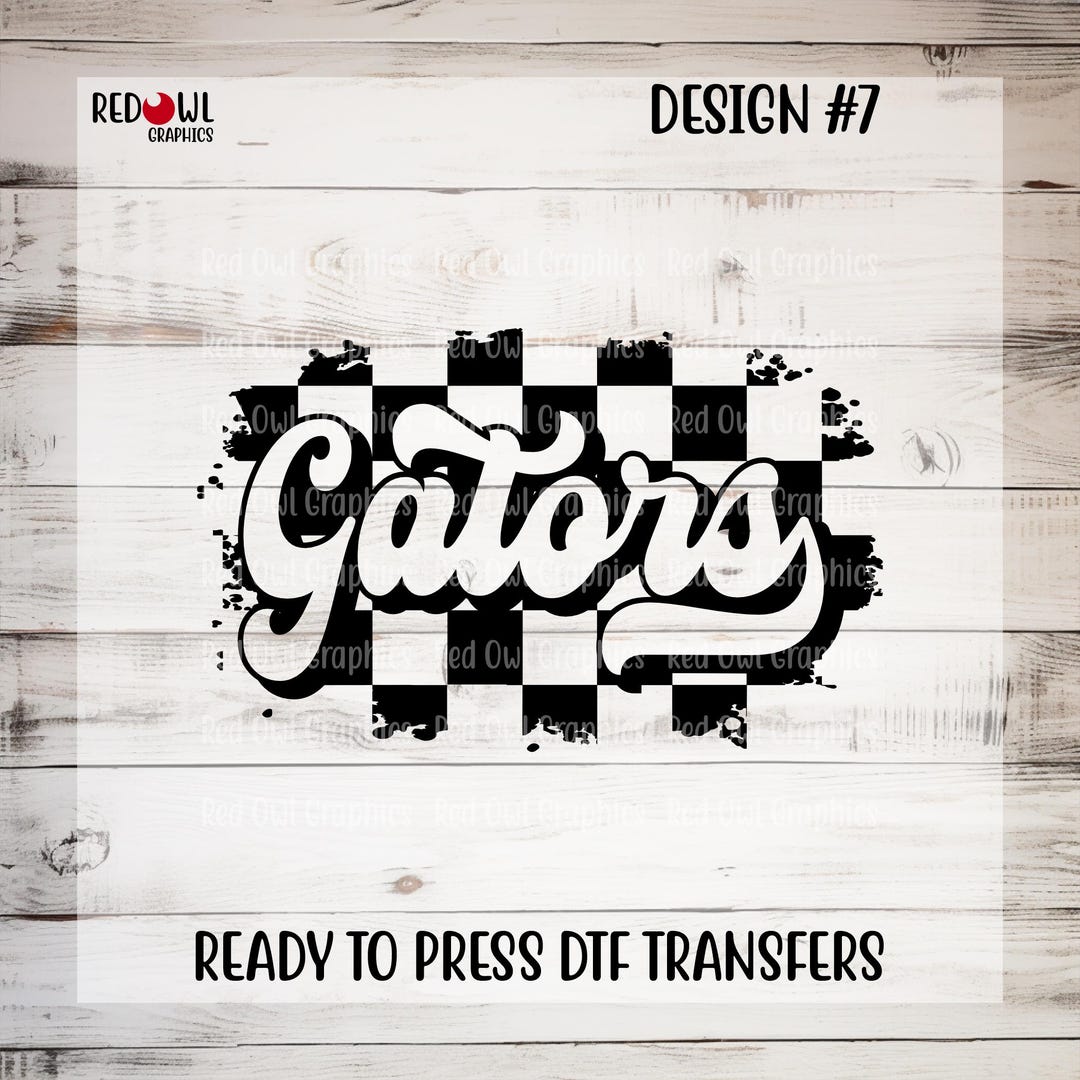 Gators DTF Transfer, Personalized, Ready to Press, Gator, Team Mascot ...