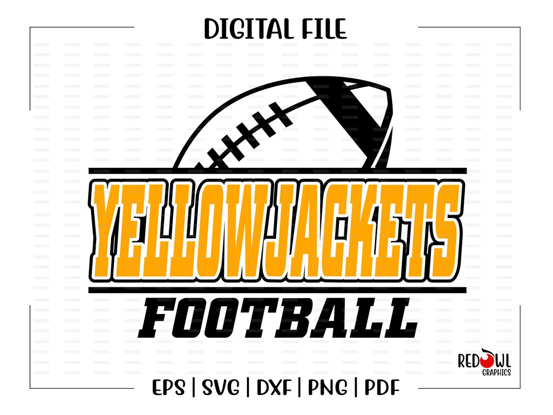 Yellow Jacket Football Svg Yellowjacket Football Svg Yellow - Etsy