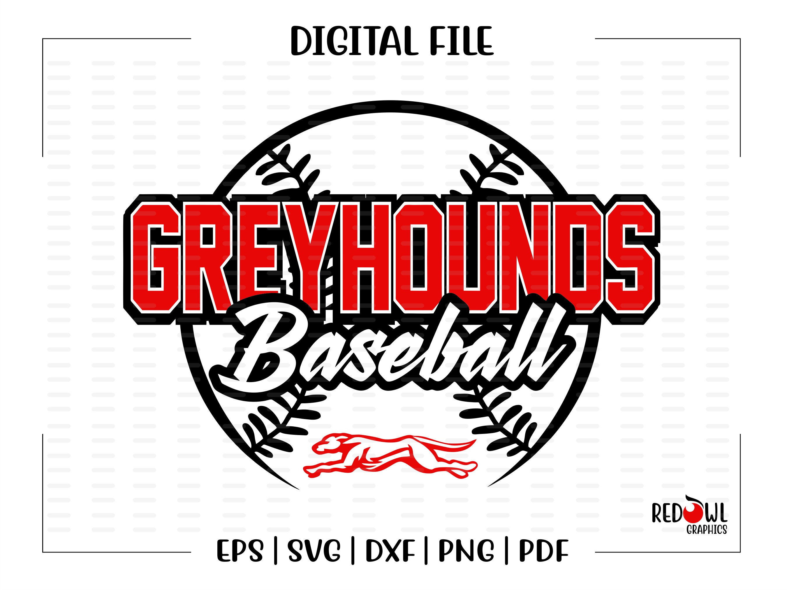 Baseball Svg, Greyhound Baseball Svg, Greyhound, Greyhounds, Baseball ...