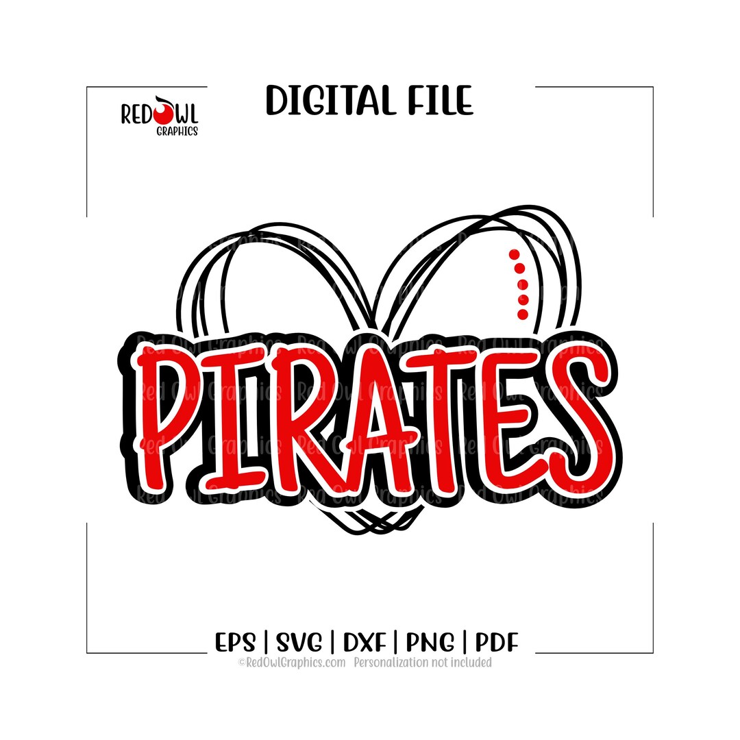 Pirate Svg, Pirates Svg, Team Mascot, Coach, Mom, Heart,love, Svg, Dxf ...
