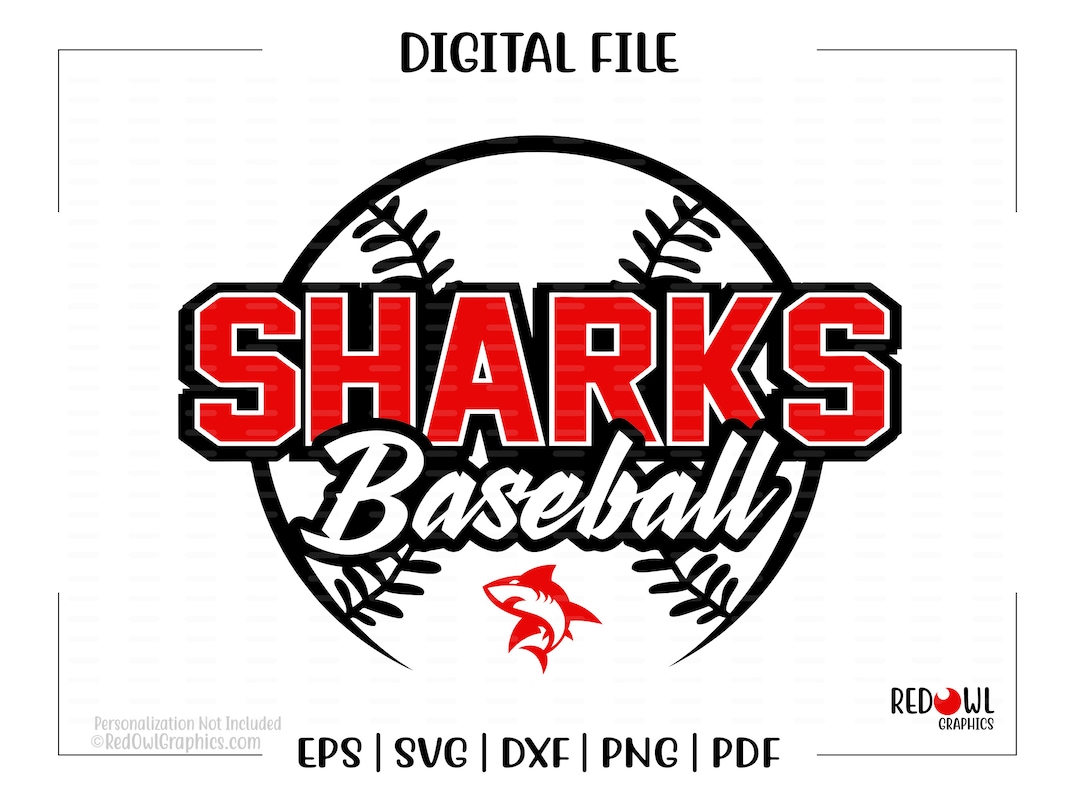 Sharks Baseball Svg, Baseball Svg, Shark Baseball, Sharks Svg, Baseball ...
