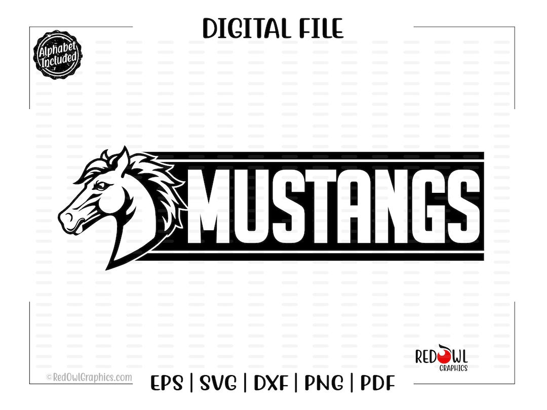 Mustangs Svg, Mustang Svg, Mustang, Mustangs, Clipart, Vector, Team ...
