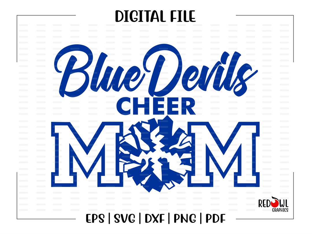 Cheer Mom Svg, Blue Devil Cheer Mom, Blue Devil, Devil, Cheer, Mom ...