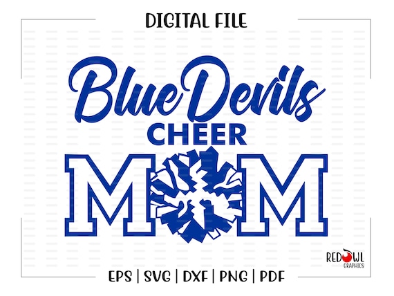 Cheer Mom Svg Blue Devil Cheer Mom Blue Devil Devil Cheer | Etsy