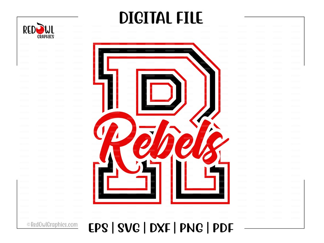 Rebel Svg, Rebels Svg, Rebel, Rebels, Clipart, Team, Mascot, School ...