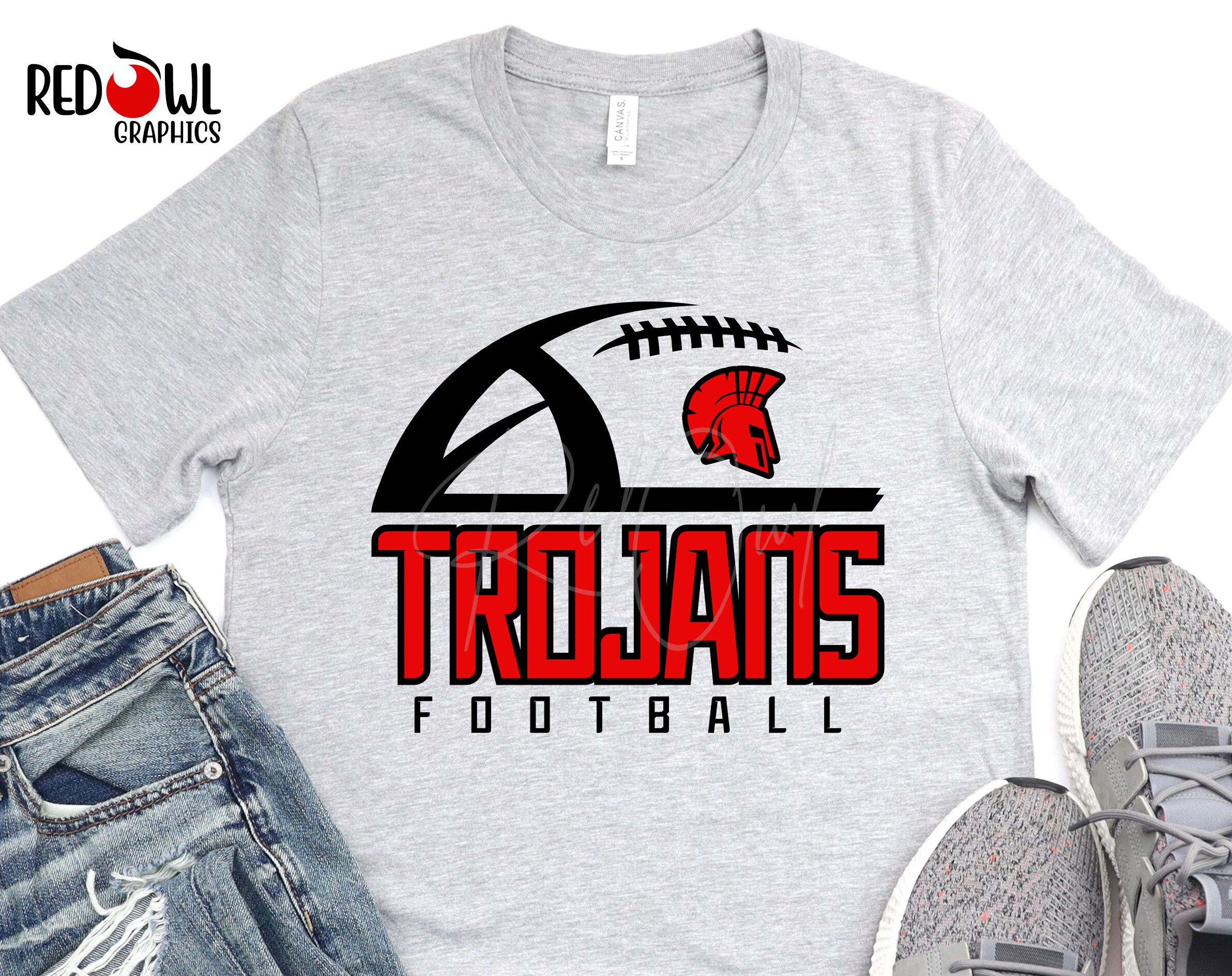 Football Shirt, Trojan Shirt, Trojan, Trojan Football, Football, T ...