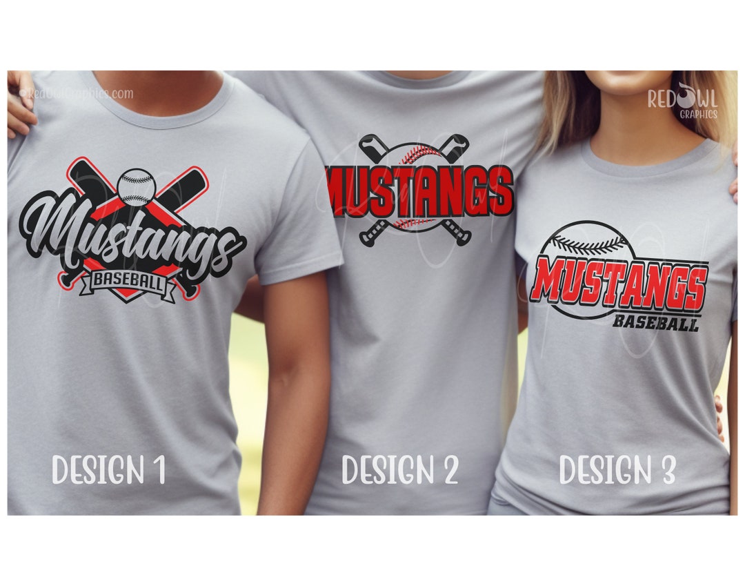 Mustang Baseball, Baseball Shirt, Mustangs Shirt, Mustangs, Baseball, T ...