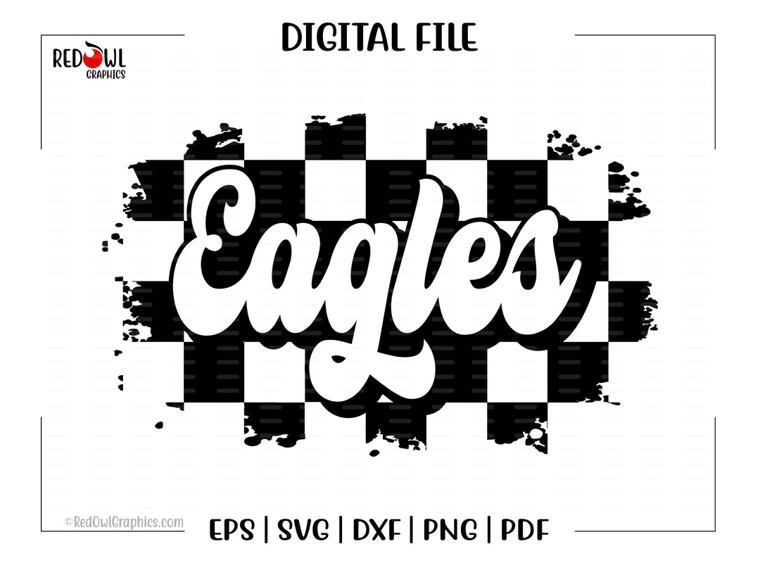 Eagle Svg, Eagles Svg, Eagle, Eagles, Retro, Checker, Svg, Dxf, Eps ...