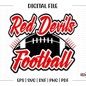 Red Devil Football Svg, Football Svg, Red Devil, Red, Devils, Football ...