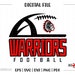 Football Svg, Warrior Football Svg, Warrior, Warriors, Football, Svg ...