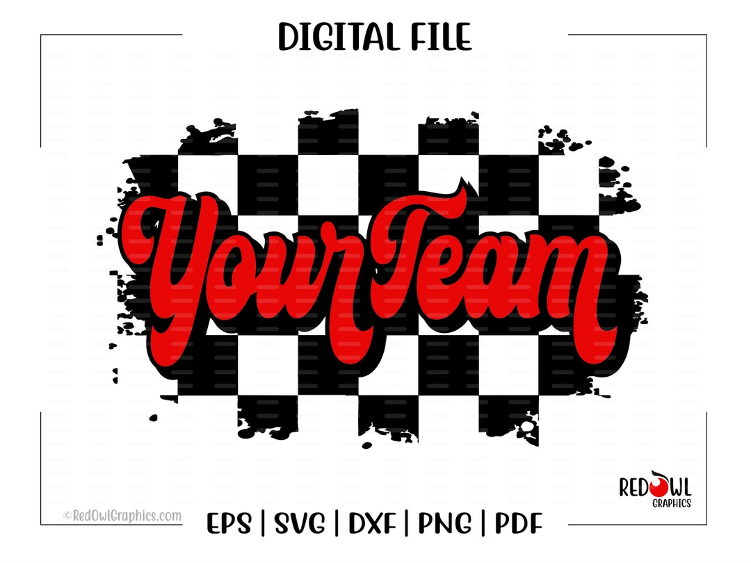 Custom, Personalized, School, Team, Mascot, Retro, Checker, Checker ...