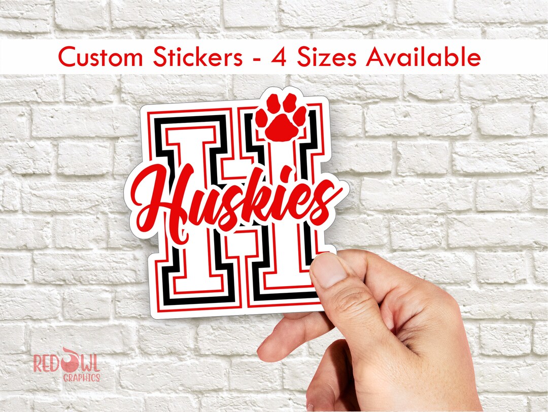 Personalized Huskies Sticker, Mascot, School, Spirit, Huskies,teacher ...