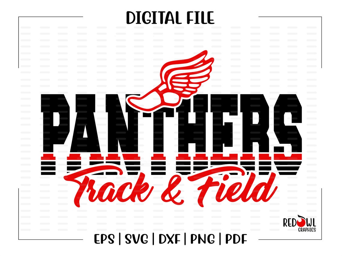 Track Svg Panther Track Svg Panther Panthers Track Field - Etsy
