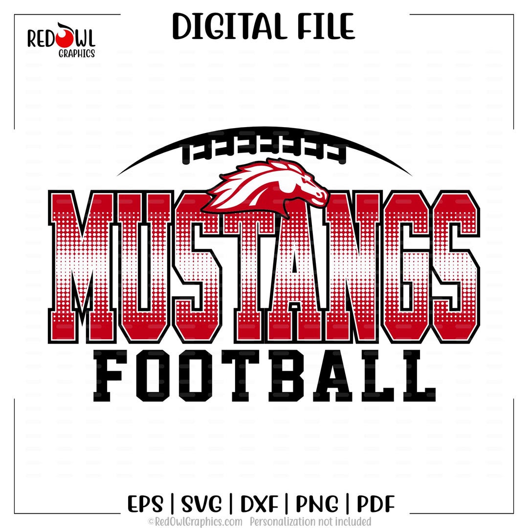 Mustangs Football Svg, Football Png, Mustang Svg, Mustangs, Football ...