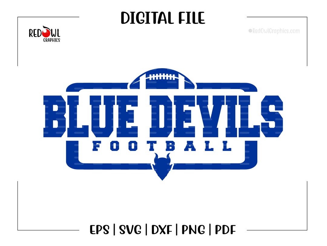 Football Svg, Blue Devil Svg, Blue Devil Football, Devil, Blue Devil ...