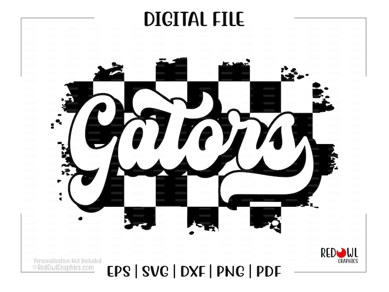 Gator Svg, Gators Svg, Gator, Gators, Retro, Checker Board, Htv, Svg ...