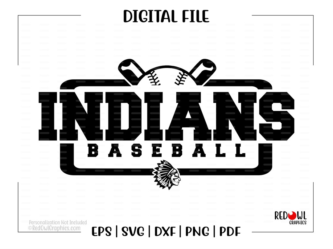 Baseball Svg, Indian Baseball Svg, Indian, Indians, Baseball, Svg, Dxf ...