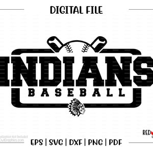 Baseball Svg, Indian Baseball Svg, Indian, Indians, Baseball, Svg, Dxf ...