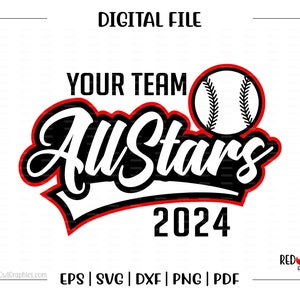 Custom, Personalized, Baseball Svg, All Star Svg, Baseball, All Star ...