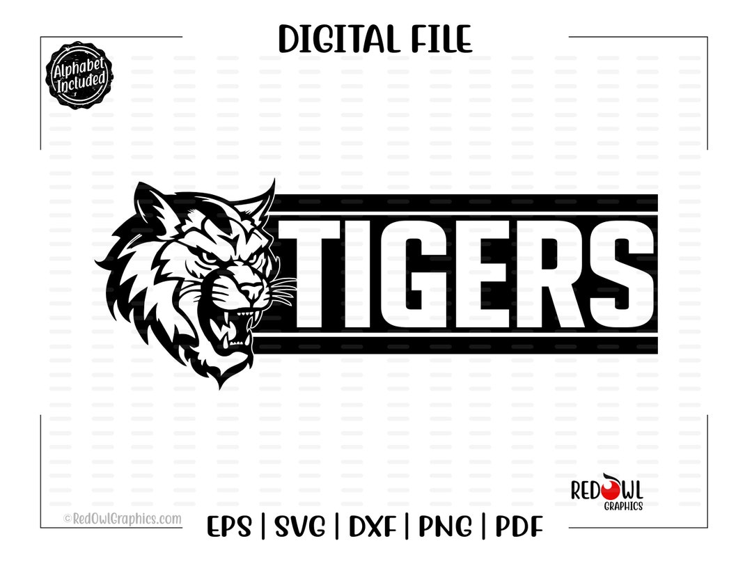 Tiger Svg, Tigers Svg, Tiger, Tigers, Team, Clipart, Mascot, School ...