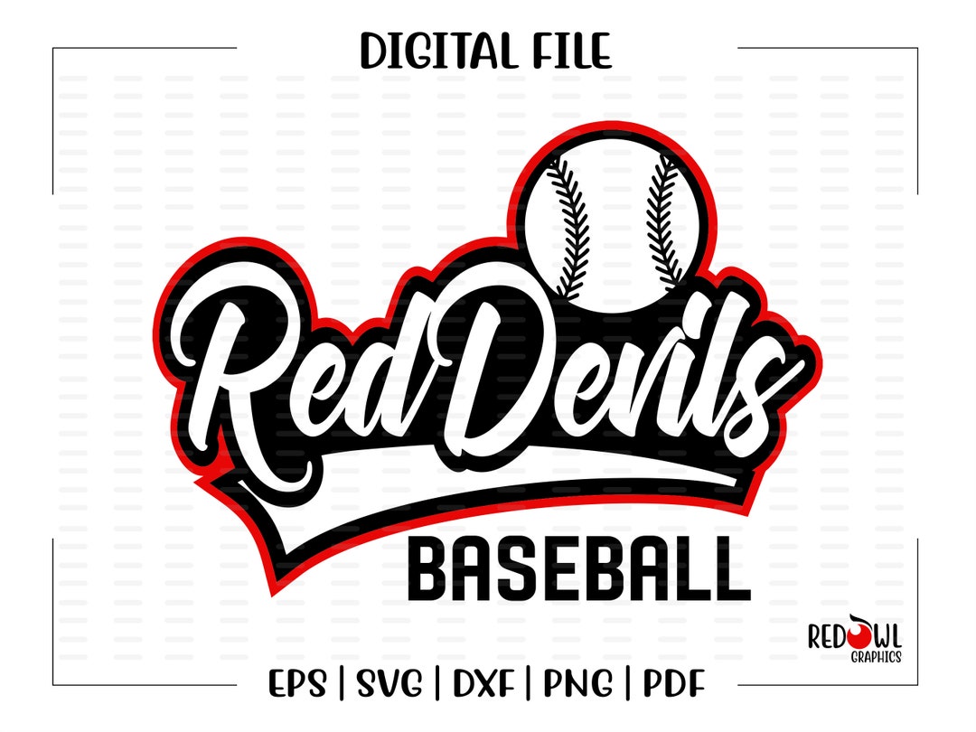Baseball Svg, Red Devil Baseball Svg, Red Devil, Devils, Baseball ...