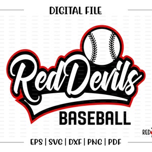 Baseball Svg, Red Devil Baseball Svg, Red Devil, Devils, Baseball ...