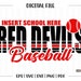 Baseball Svg, Red Devil Baseball Svg, Red Devil, Devils, Baseball ...