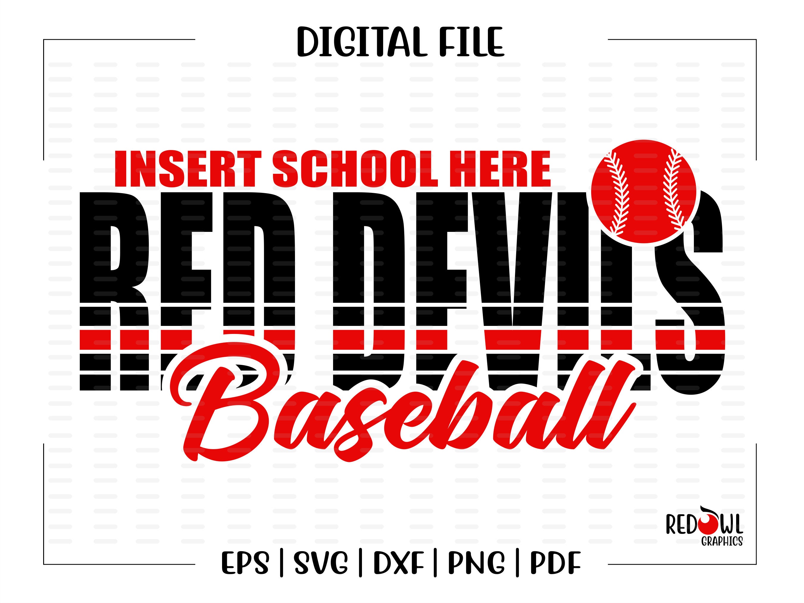 Baseball Svg Red Devil Baseball Svg Red Devil Devils | Etsy