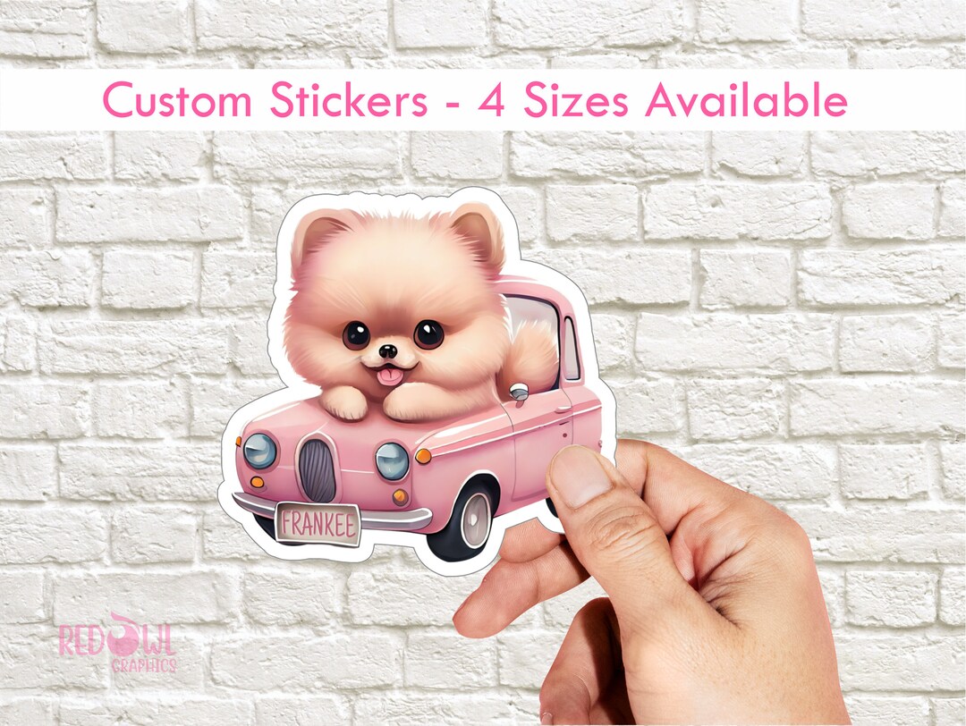 Pomeranian Sticker, Personalized, Pomeranian, Pom, Sticker, Decal ...
