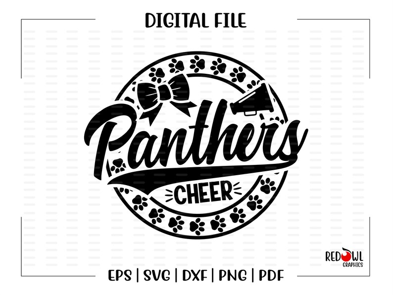 Cheer Svg Panther Cheer Svg Cheerleading Panther Panthers - Etsy