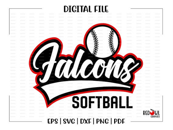 Softball Svg Falcon Softball Svg Falcon Falcons Softball | Etsy