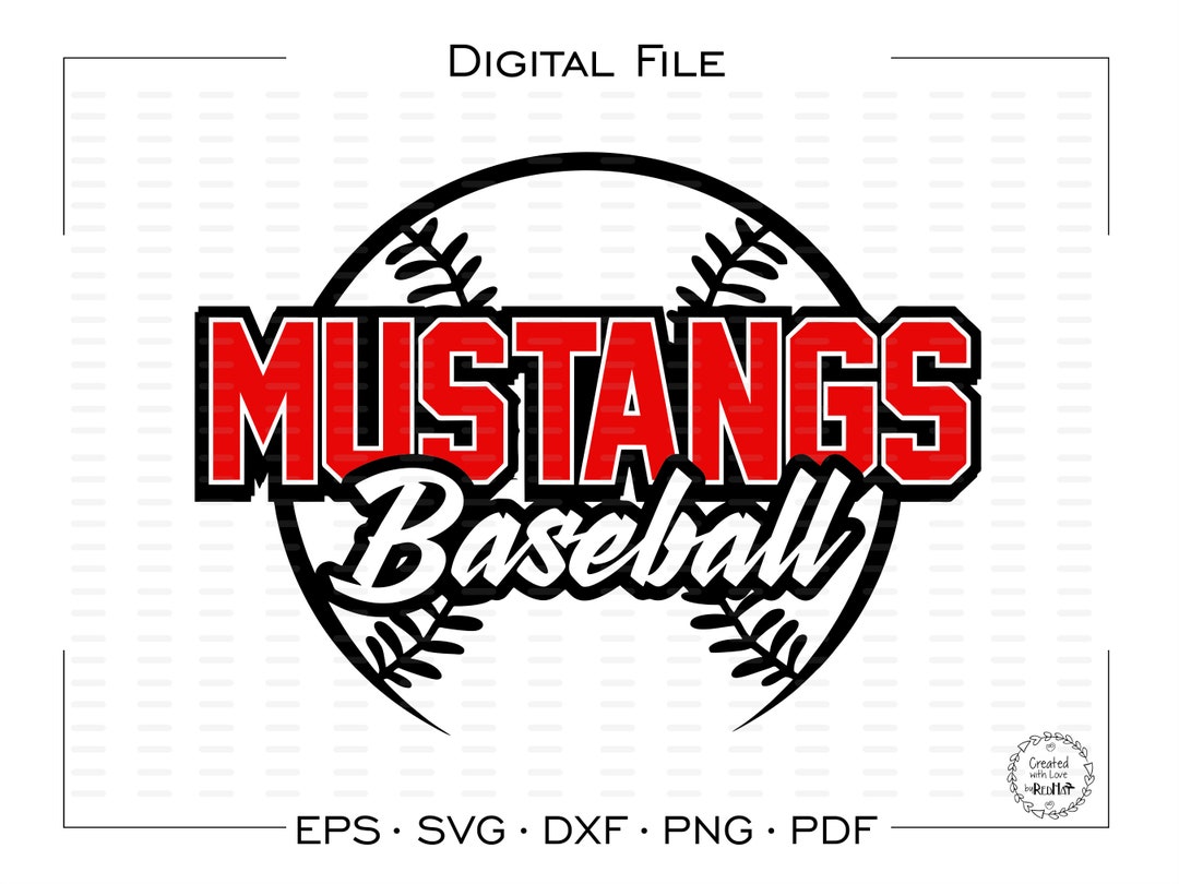 Mustang Baseball Svg, Baseball Svg, Mustang, Mustangs, Baseball, Vector ...