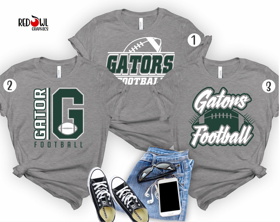 Gators Football T-shirt Personalized Football Shirt Gators - Etsy